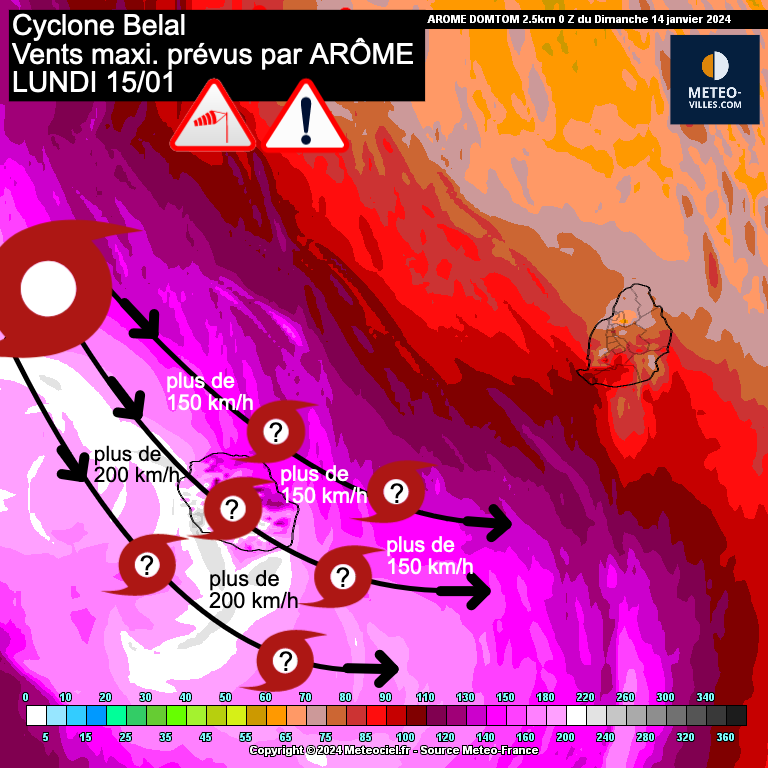 Actualités météo: Cyclone Belal : vigilance rouge à la Réunion ! 14/01/2024