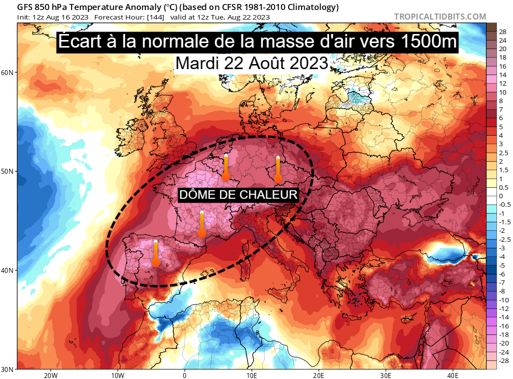 Canicule : dôme de chaleur sur la France à partir du week-end