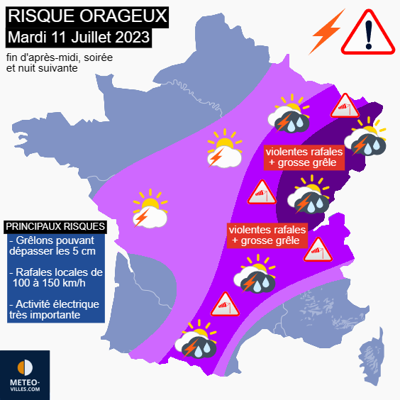 Actualités météo: Canicule et violents orages prévus dans l'est ce mardi 11 juillet 10/07/2023