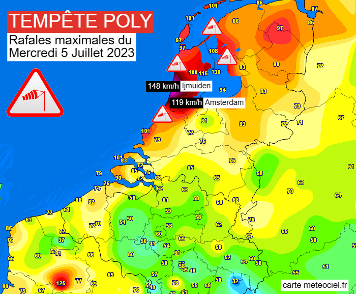 Actualités météo: Tempête Poly aux Pays-Bas : gros dégâts et vents ...